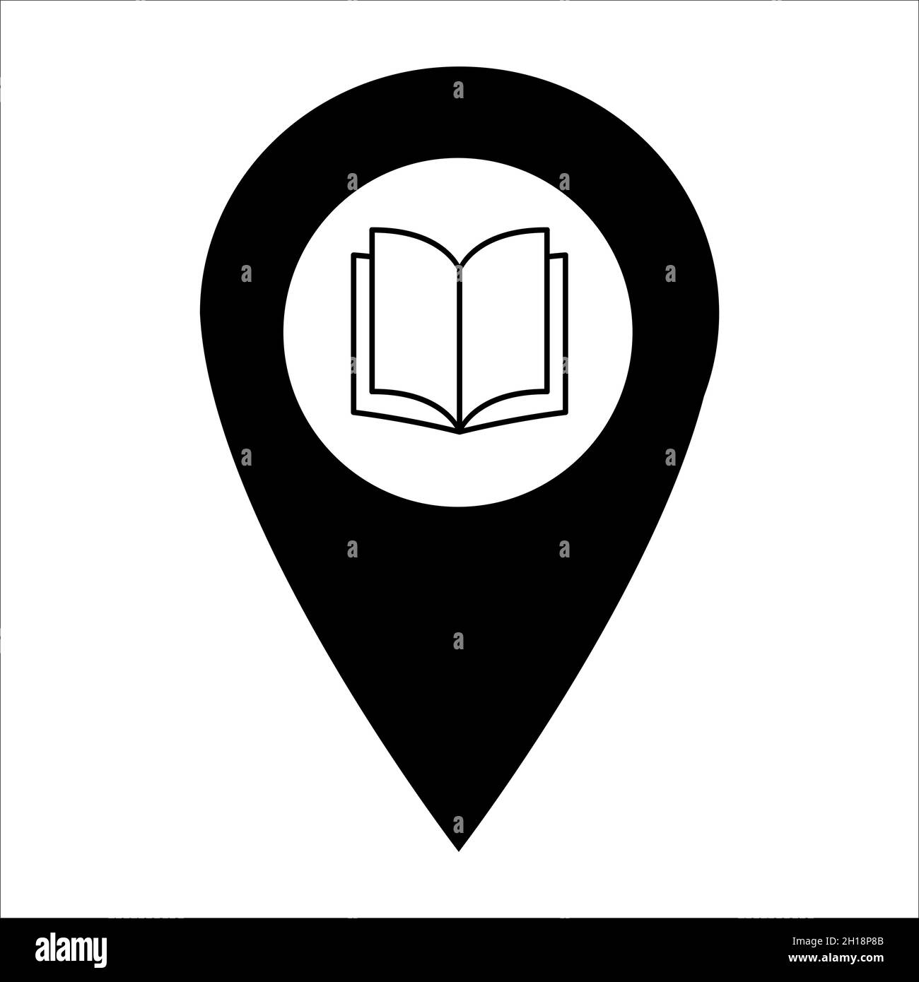 Book icon, pointer open education textbook, library vector illustration ...