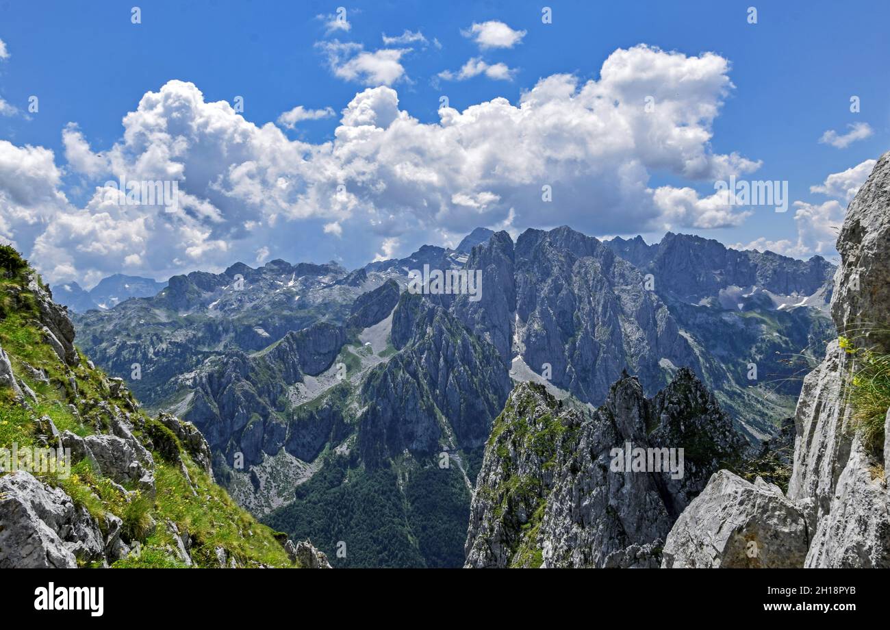 On The Top Of The Mountain View Stock Photo - Alamy