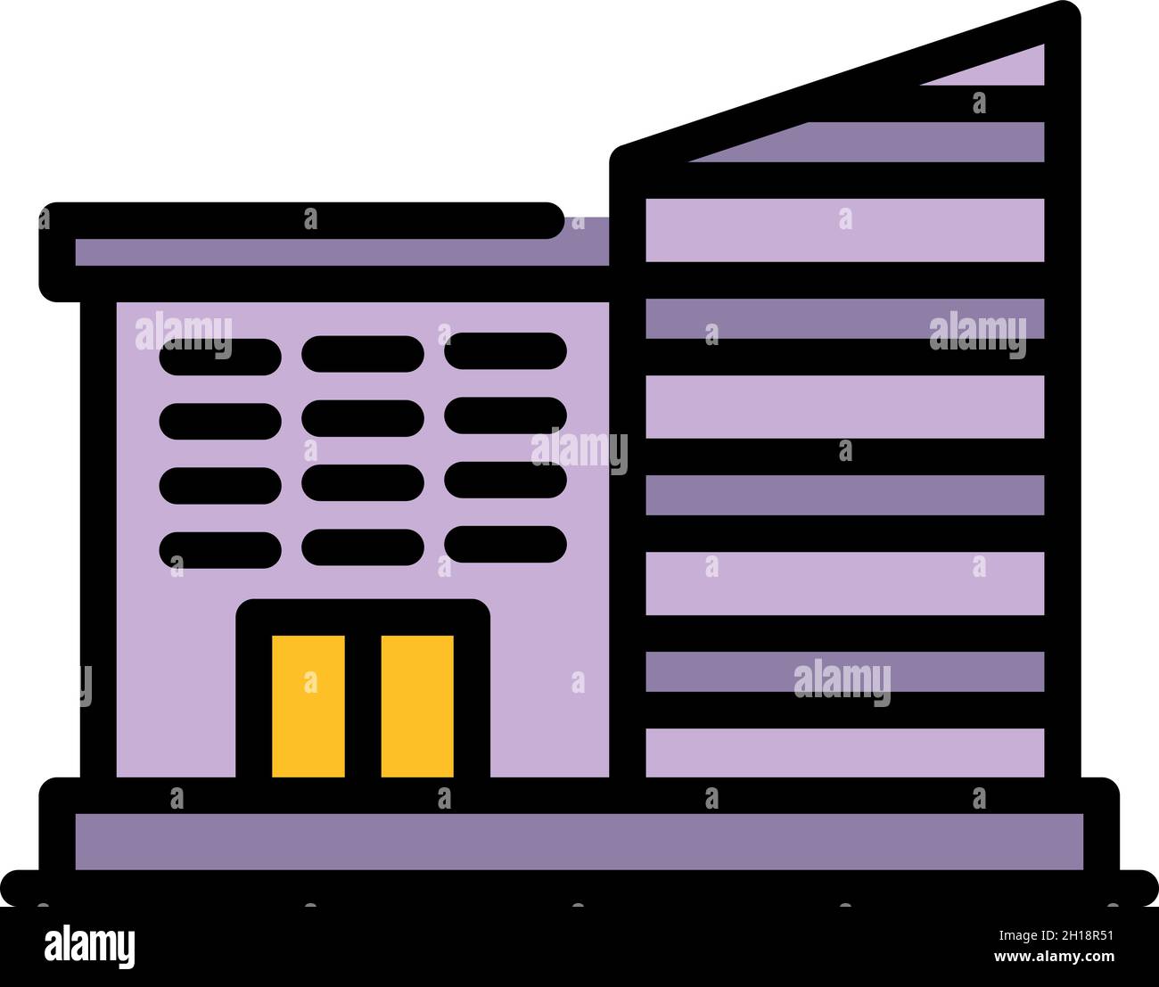 University building icon. Outline university building vector icon color ...