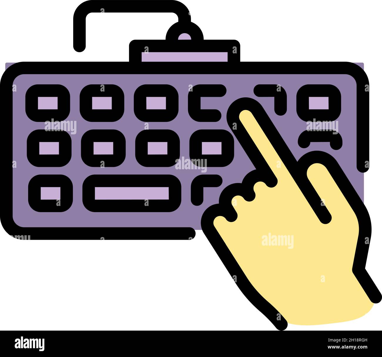 Computer keyboard icon. Outline computer keyboard vector icon color ...