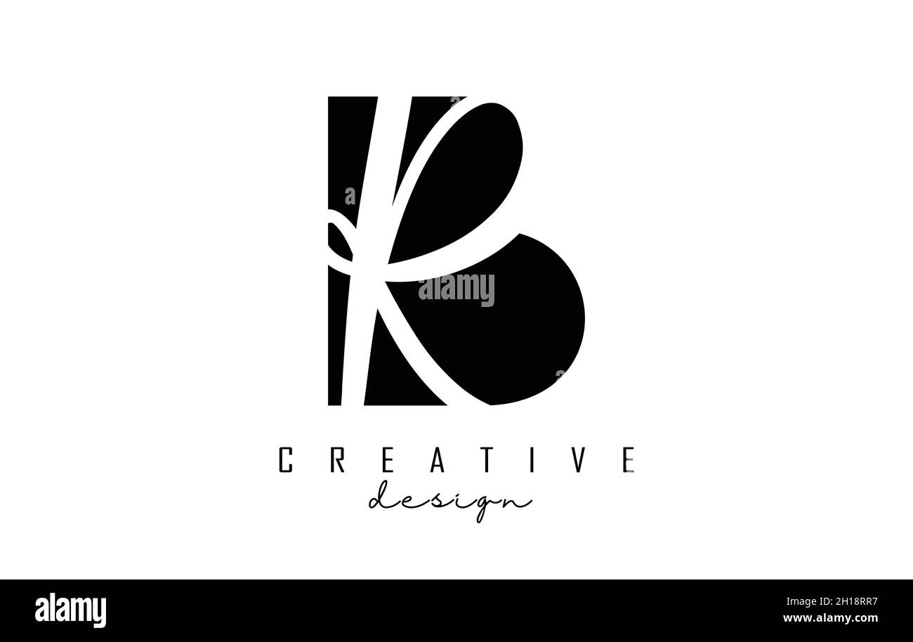 Letters BR b r Logo with a minimalist design. Letters B and R with ...