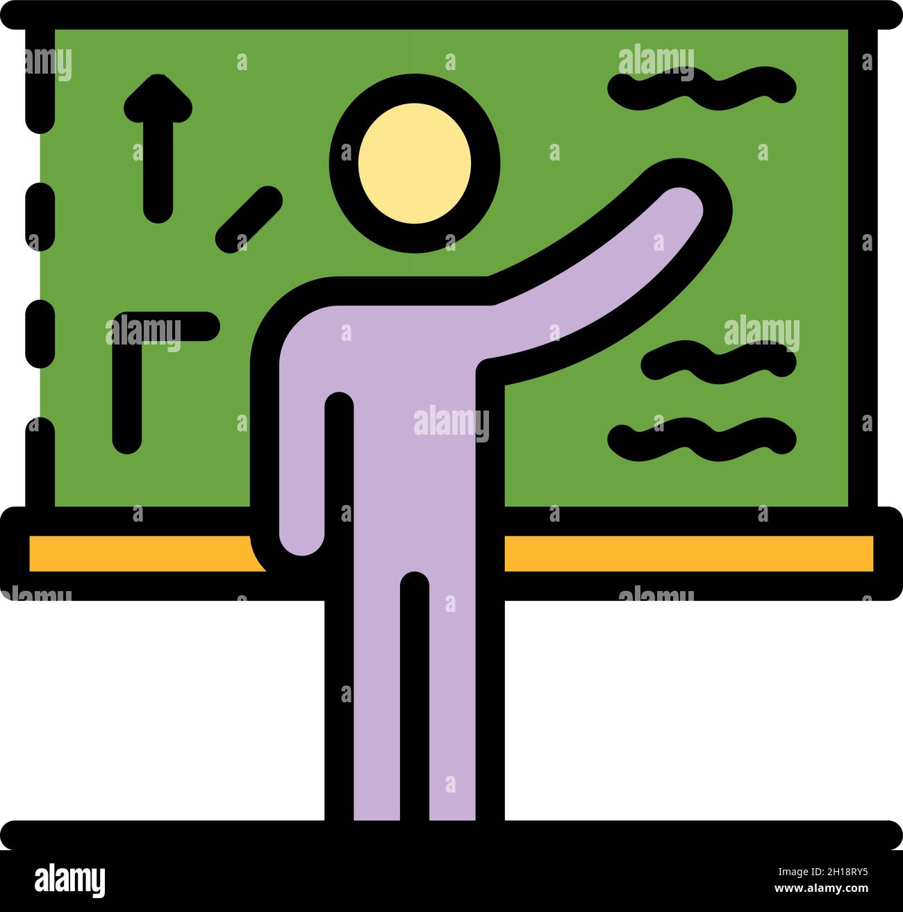 University teacher icon. Outline university teacher vector icon color ...