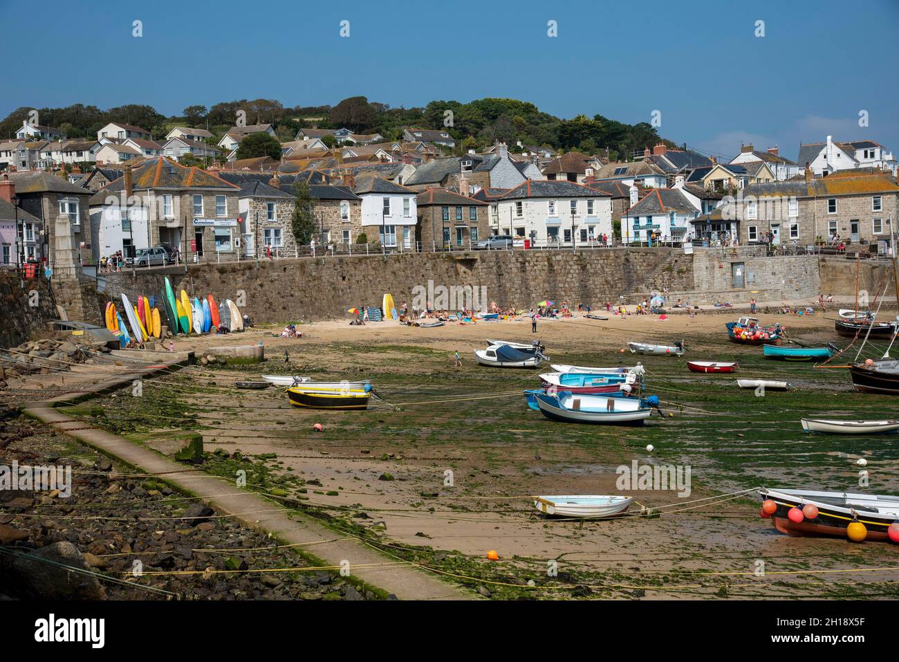 Mousehole, Cornwall, England, UK. 2021. Mousehole a popular Cornish ...