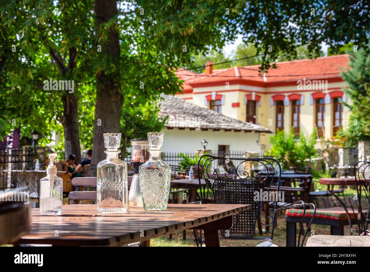 Traditional greek village of Portaria on Pelion mountain in central ...