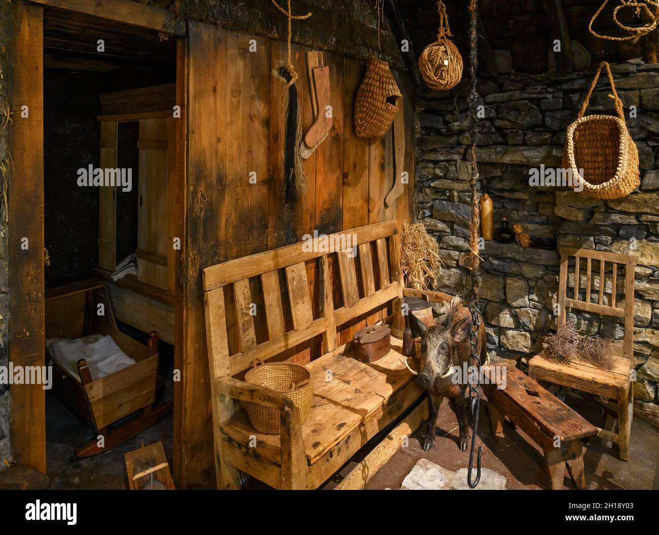 Reconstruction of a Shetland home from around 1750, Shetland Museum ...