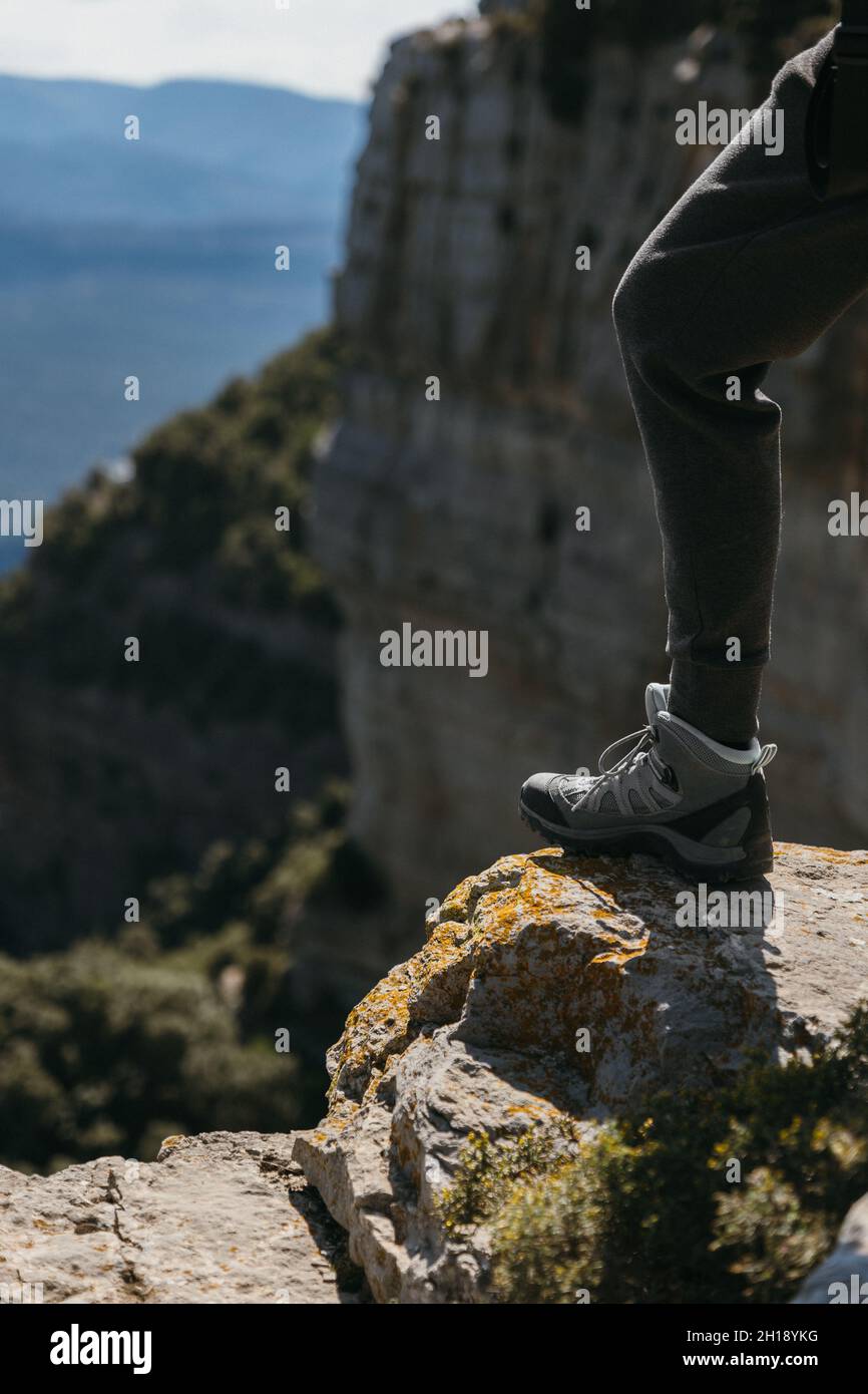 Foot stepping on rock hi-res stock photography and images - Alamy