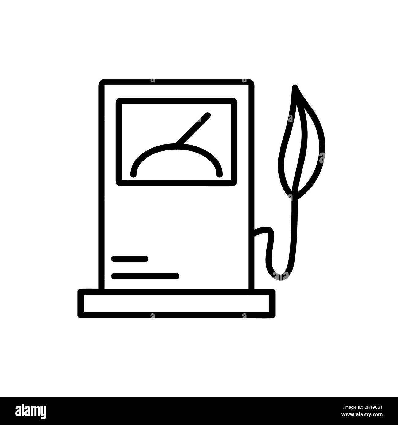 Biodiesel icon. Flat biofuel pictogram for web. Line stroke. Simple ...