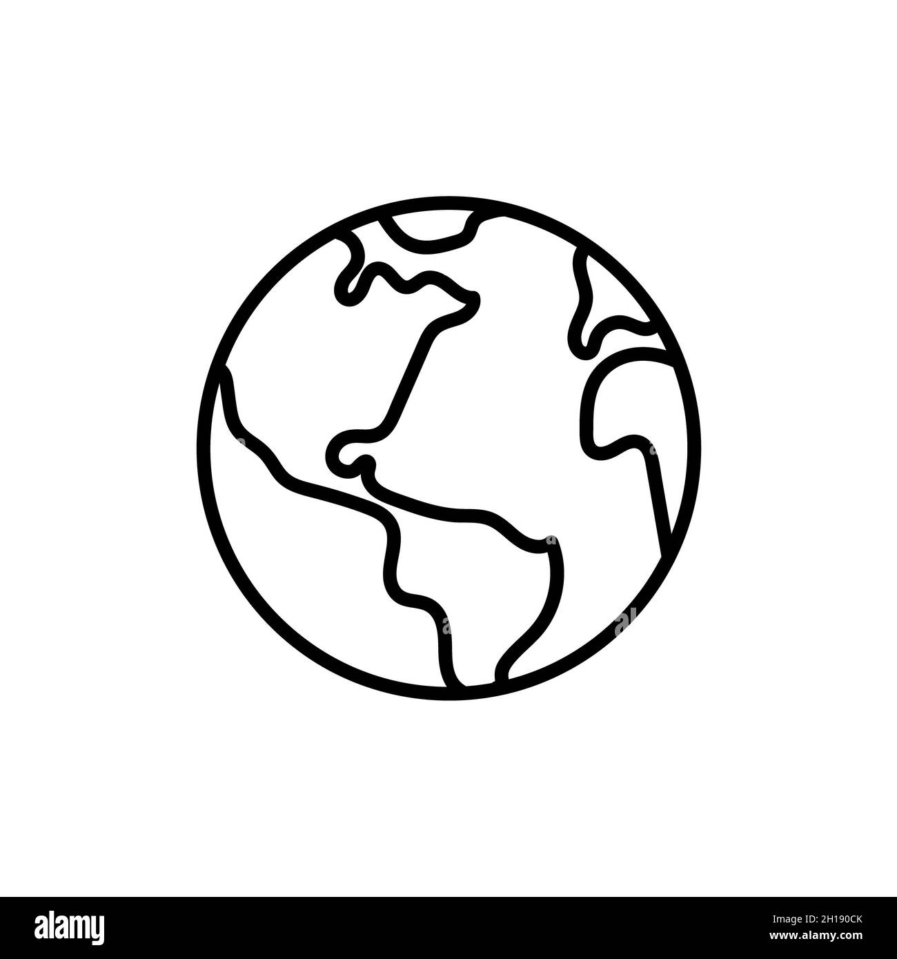 Earth planet flat icon. Pictogram for web. Line stroke. Isolated on ... Earth planet flat icon. Pictogram for web. Line stroke. Isolated on ...