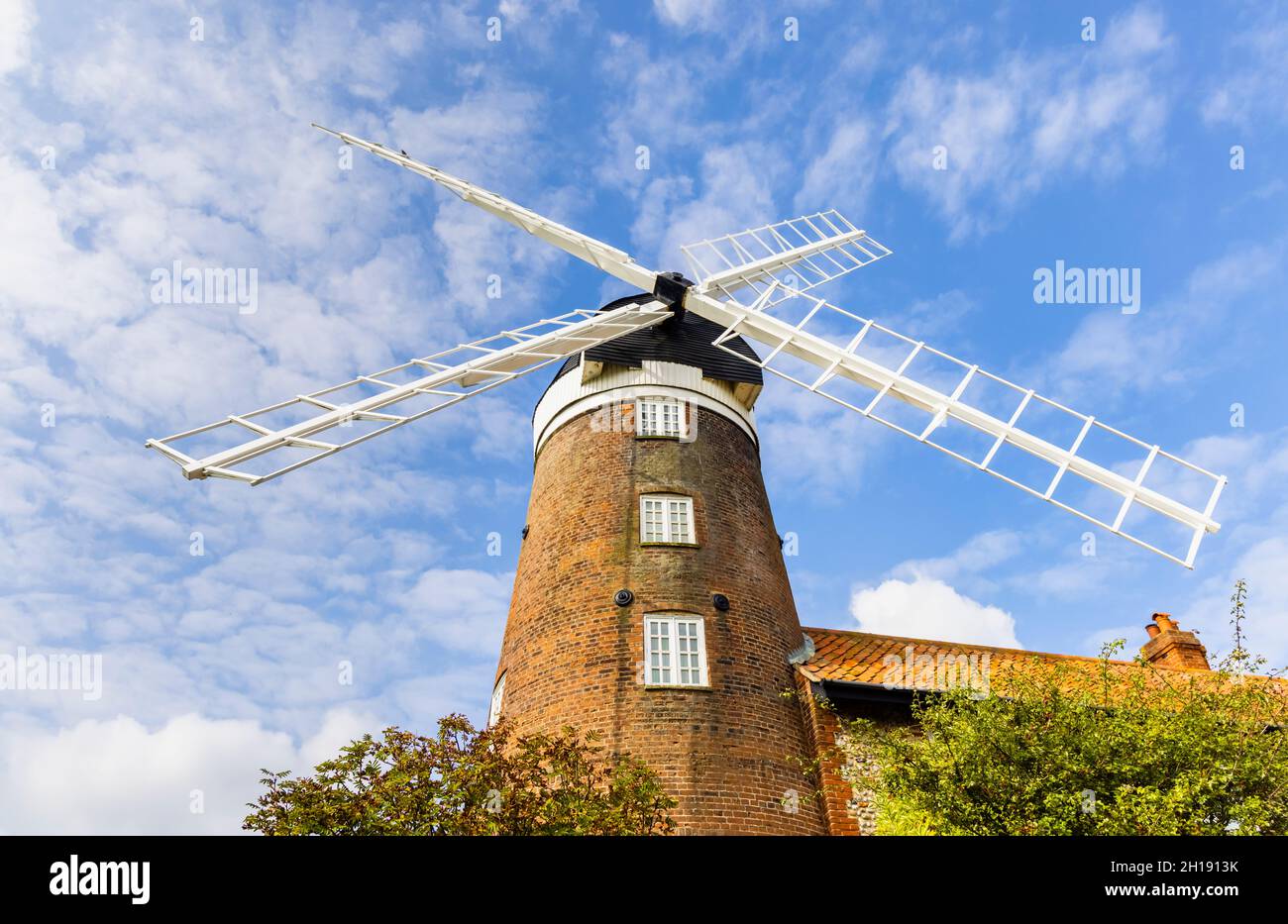 An old clifftop windmill now converted to a residential house and ...