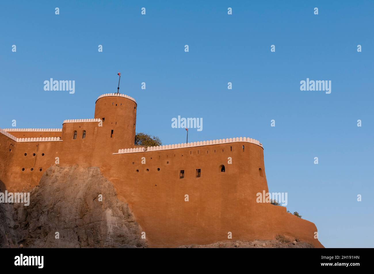 Al-Mirani fort atop a rock outcrop in old Muscat. Fort Mirani, Muscat ...