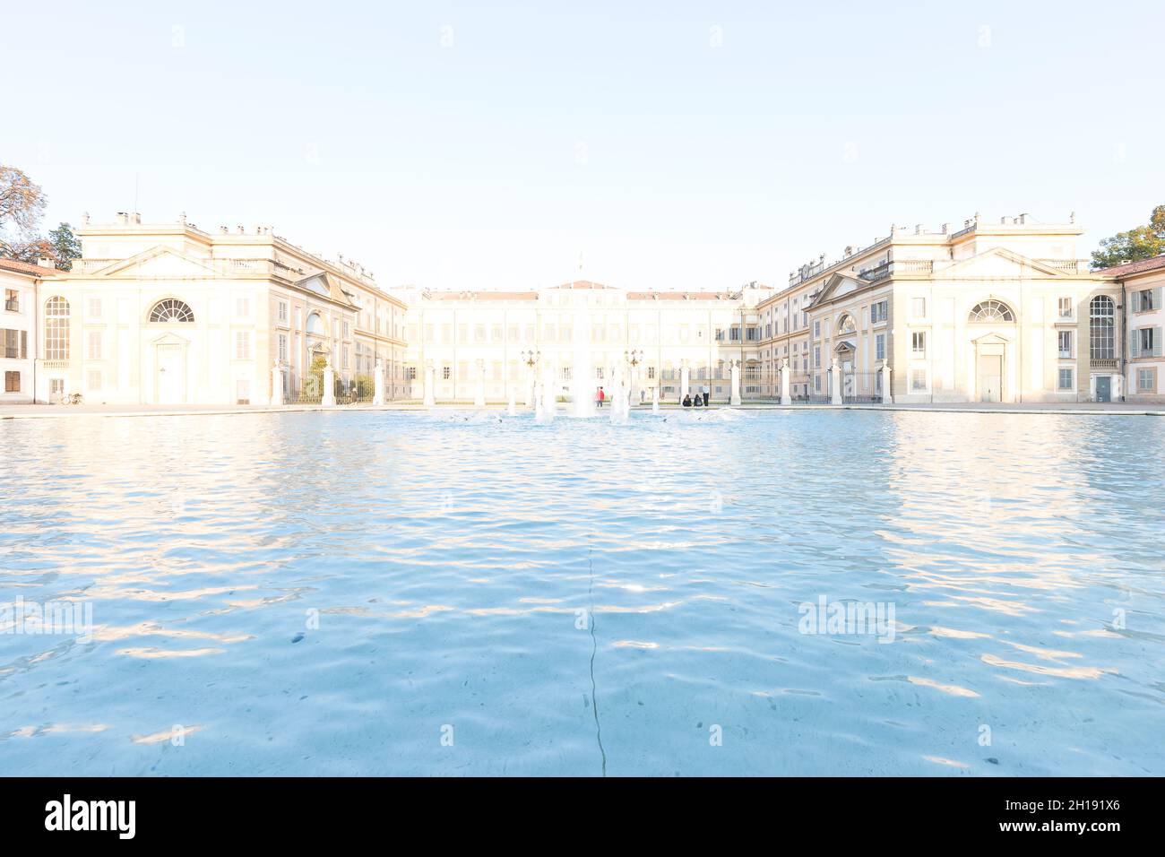 Monza, Italy - October 16, 2021: front view of Reggia di Monza palace ...