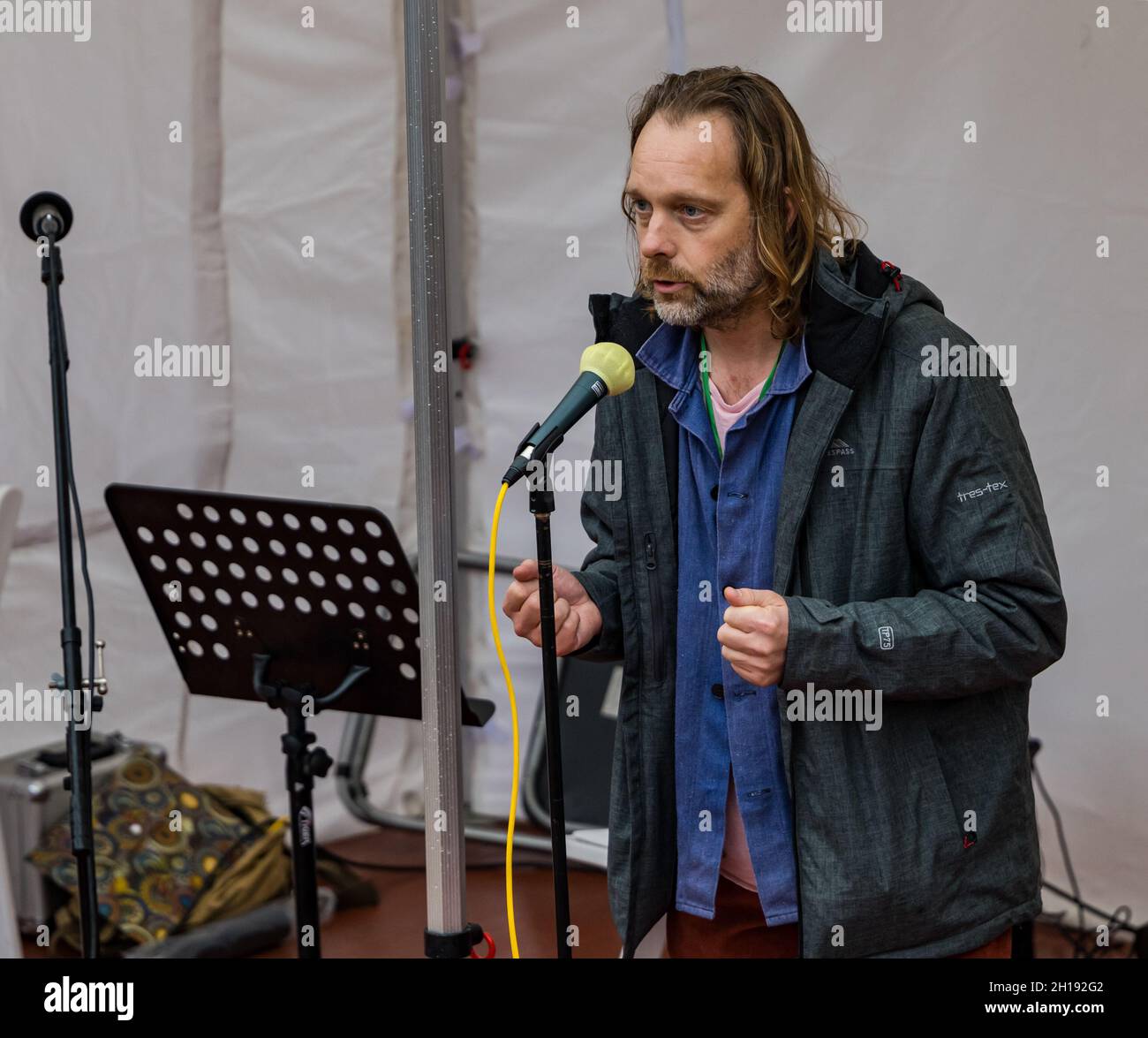 Dunbar, East Lothian, Scotland, UK, 17th October 2021. Cop26 Pilgrimage ...