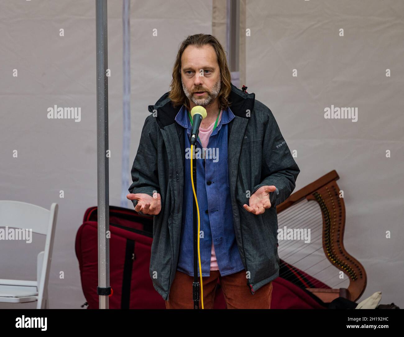 Dunbar, East Lothian, Scotland, UK, 17th October 2021. Cop26 Pilgrimage ...