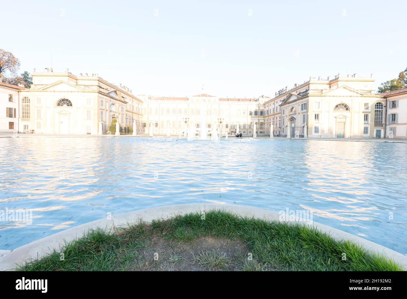 Monza, Italy - October 16, 2021: front view of Reggia di Monza palace ...