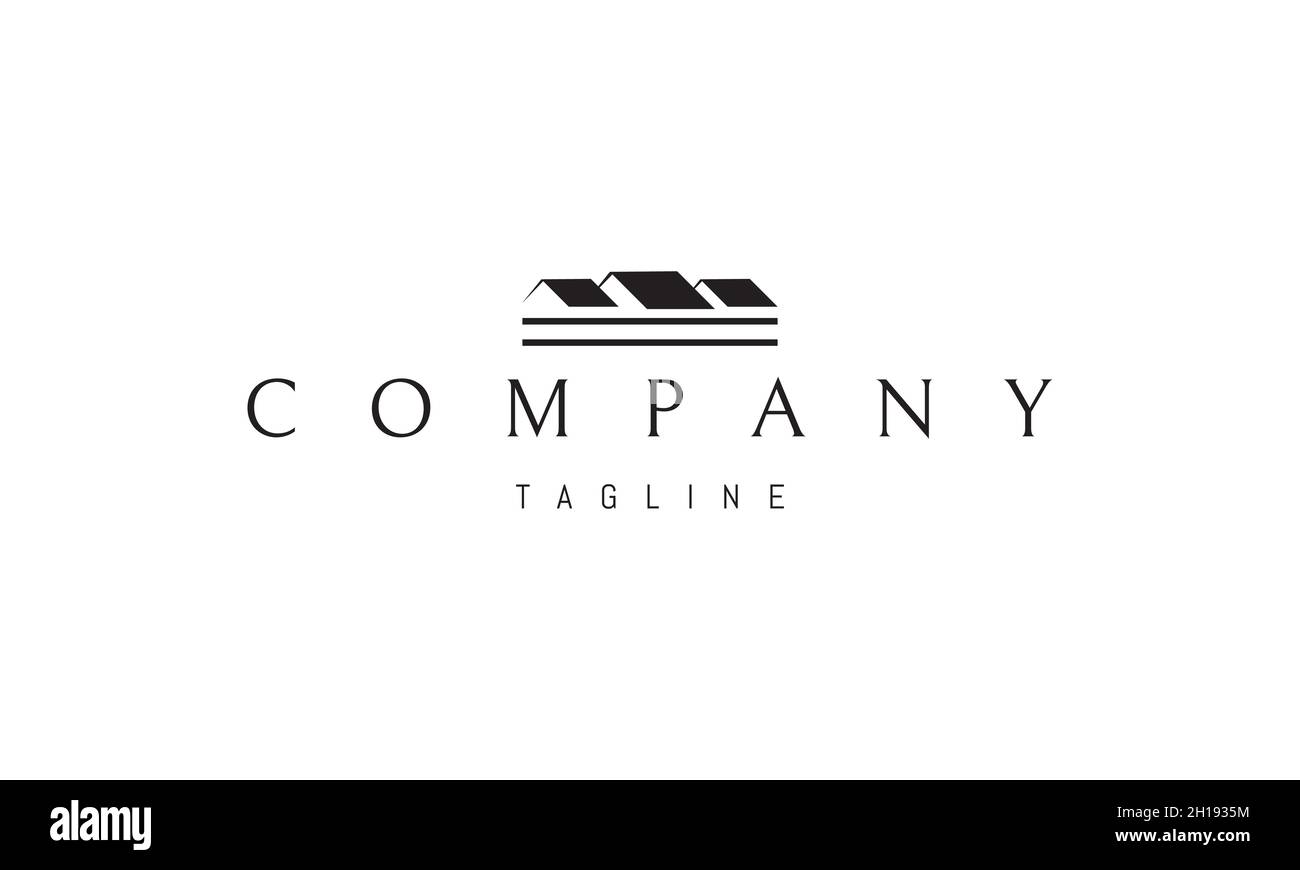 Vector logo on which an abstract image of three roofs Stock Vector ...