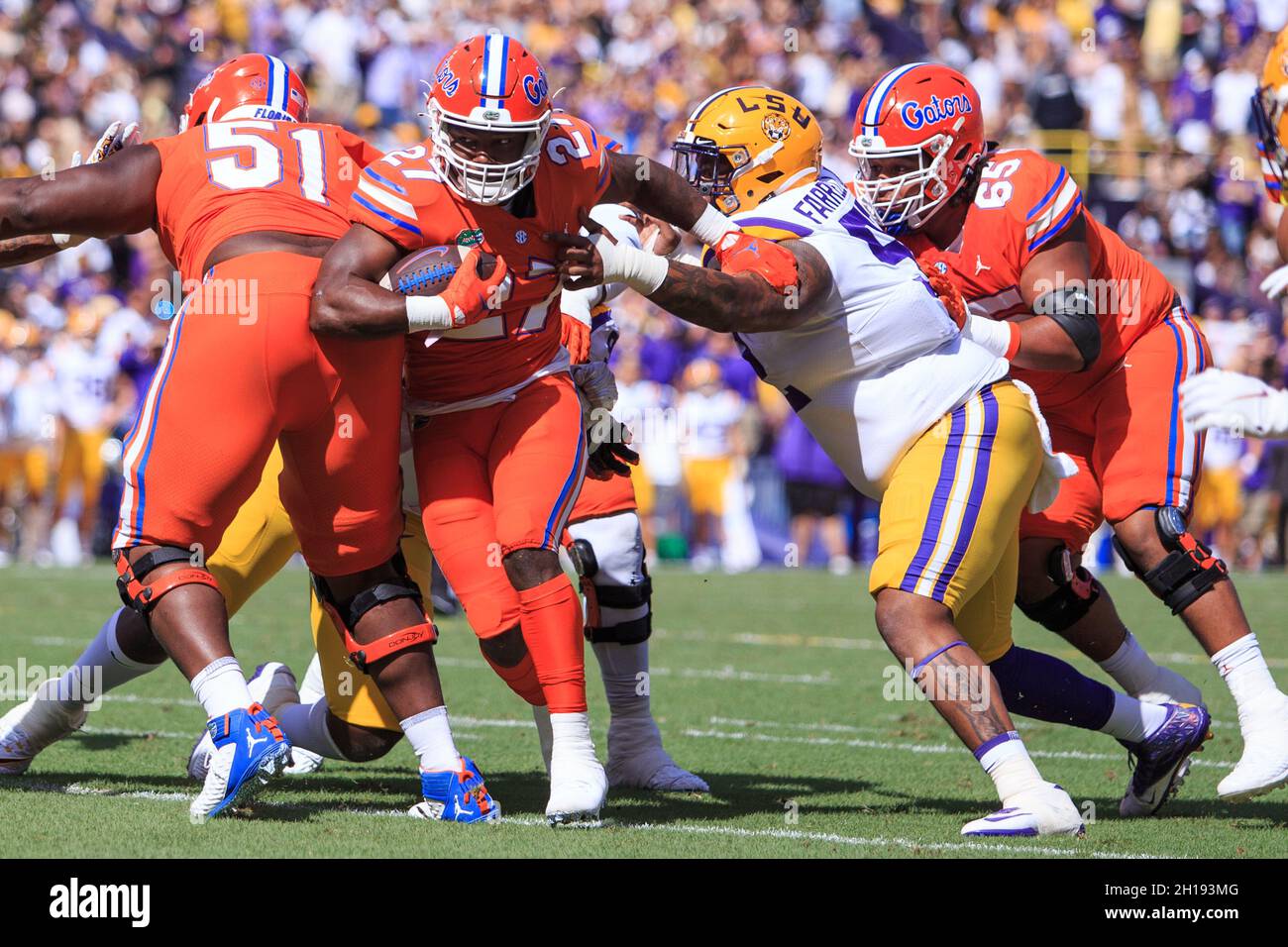 Baton Rouge, USA. 16th Oct, 2021. Florida Gators running back Dameon ...