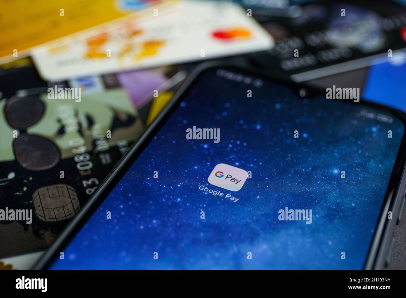 Google Pay or Gpay app on smartphone. Google Pay is a digital wallet ...