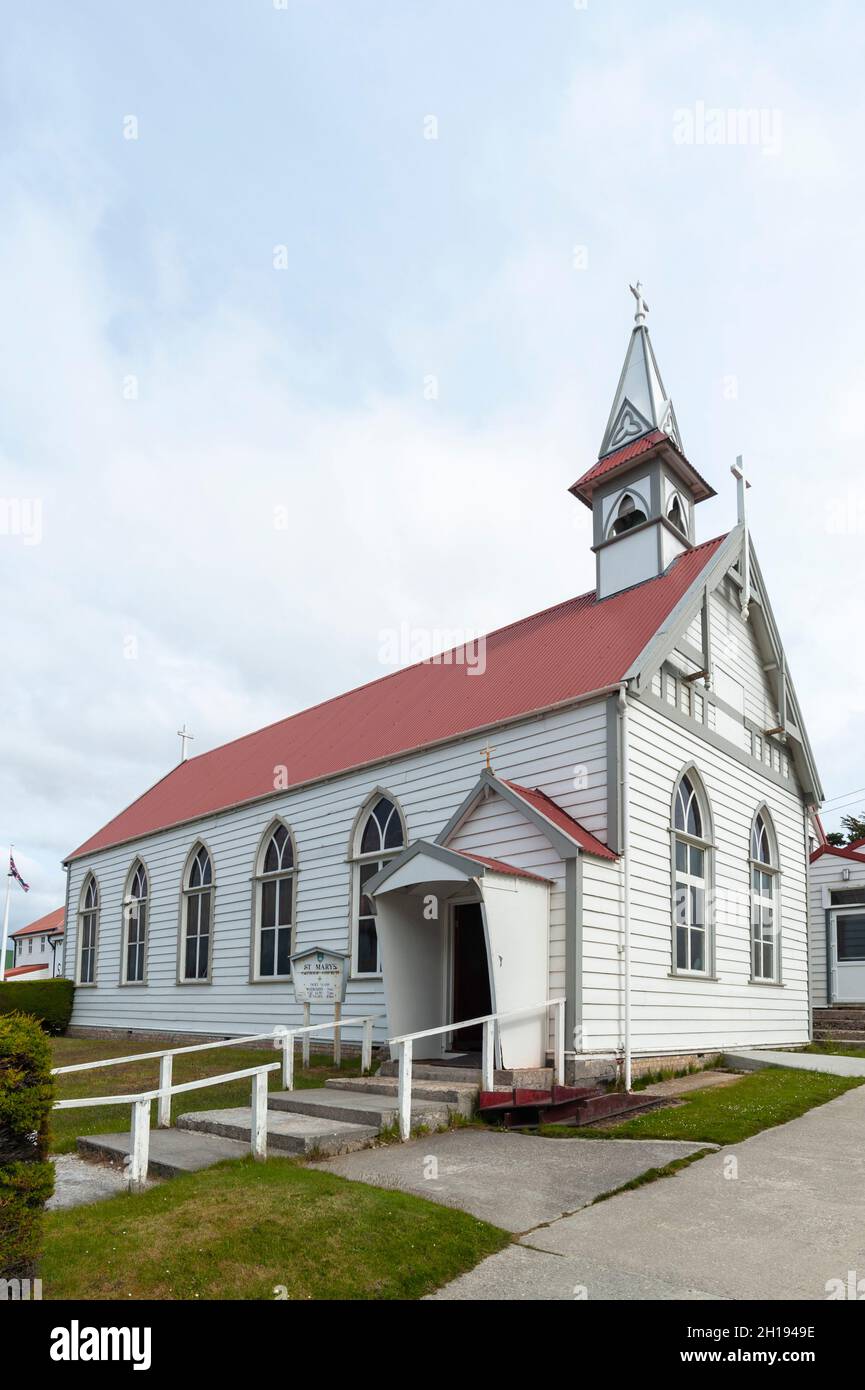 Saint Mary's church in Stanley, Falkland Islands. Stanley, Falkland ...