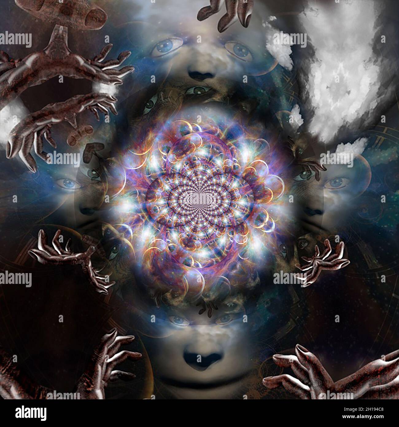 The vortex of insanity. 3D rendering Stock Photo - Alamy