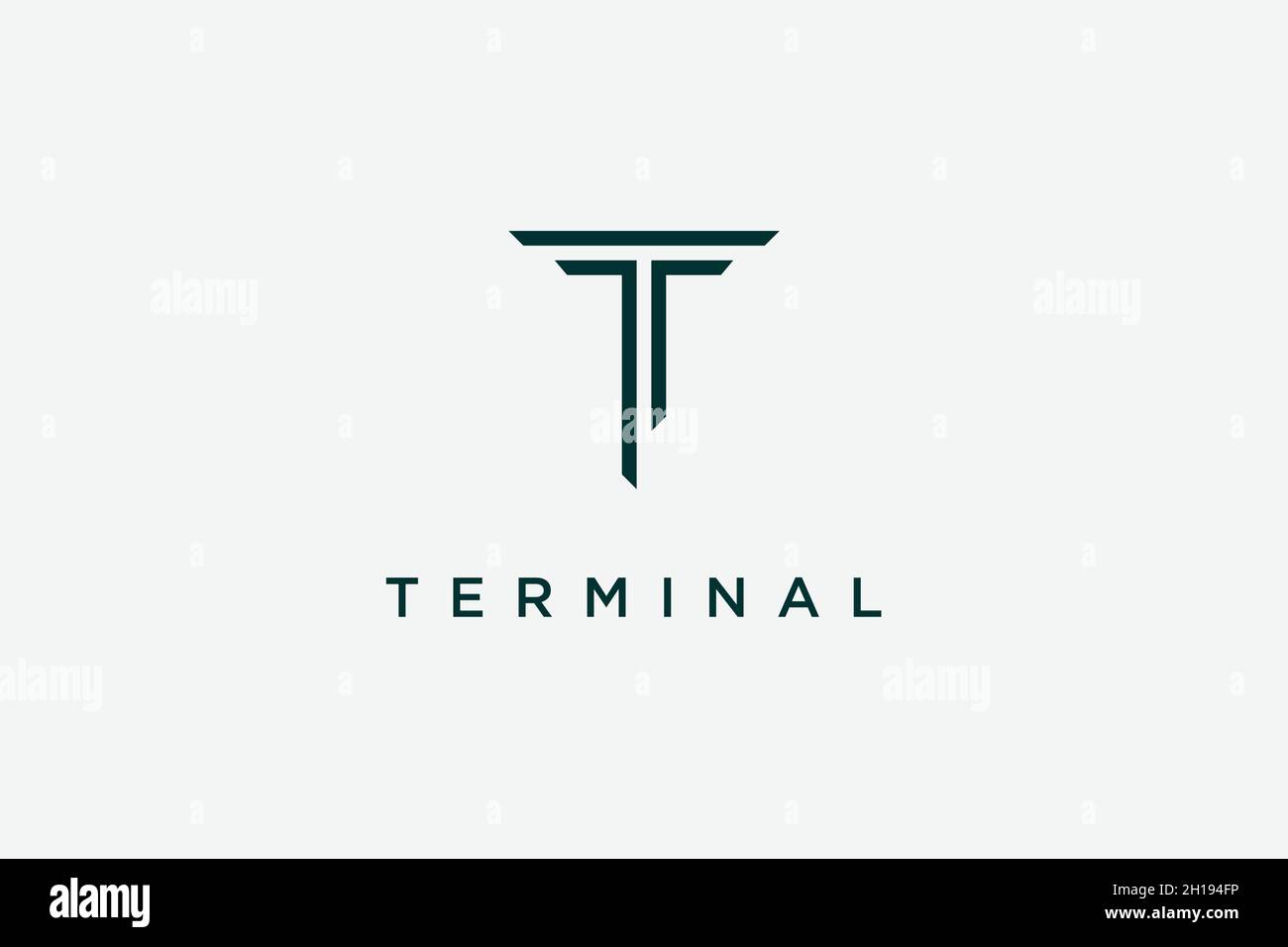 geometric Monogram T letter thin line hipster logo, luxury gold linear ...