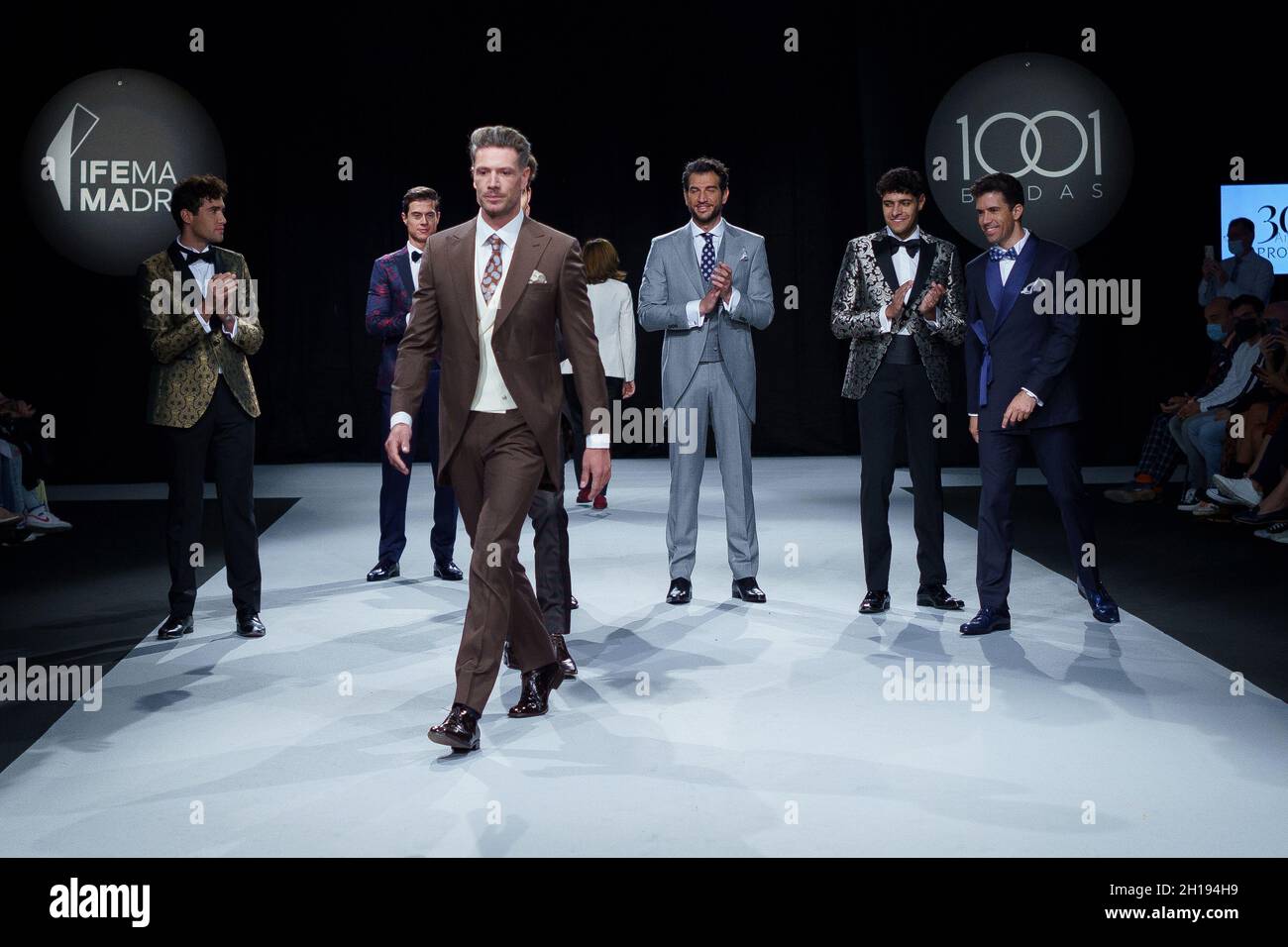 Madrid, Spain. 17th Oct, 2021. Male models seen on the runway at a ...