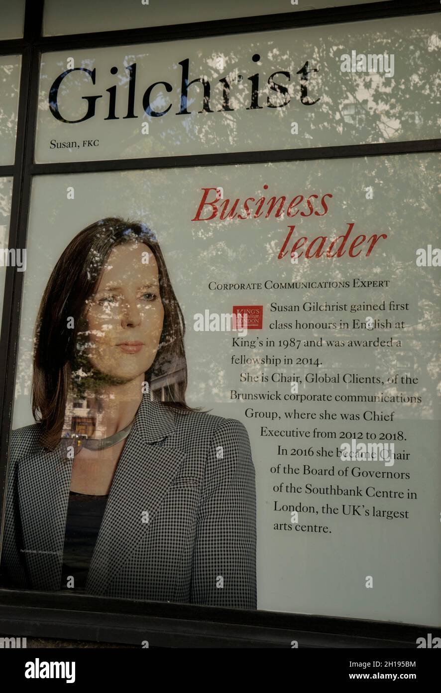 King's College memorial of famous ex-alumni wall featuring ...