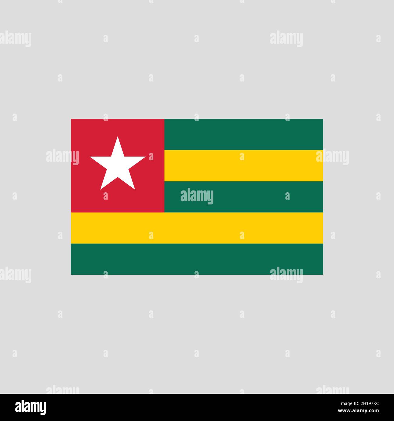 Flag of Togo color line element. Vector element for web page, mobile ...