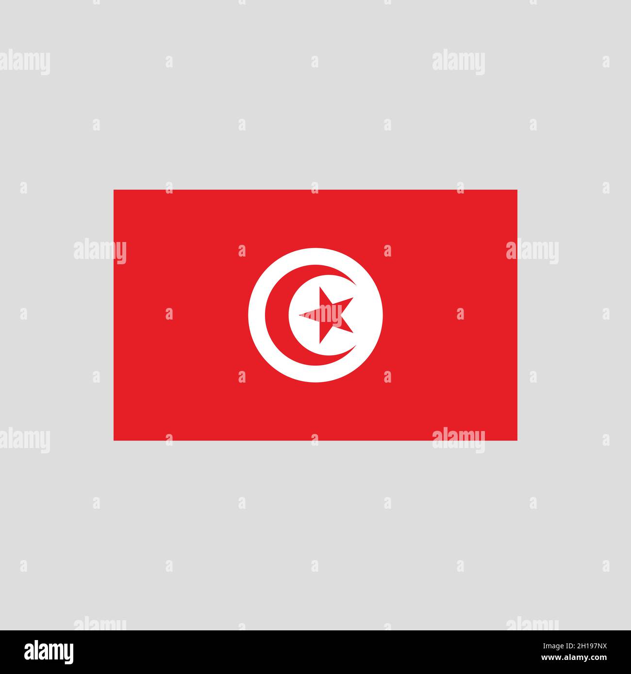 Flag of Tunisia color line element. Vector element for web page, mobile ...