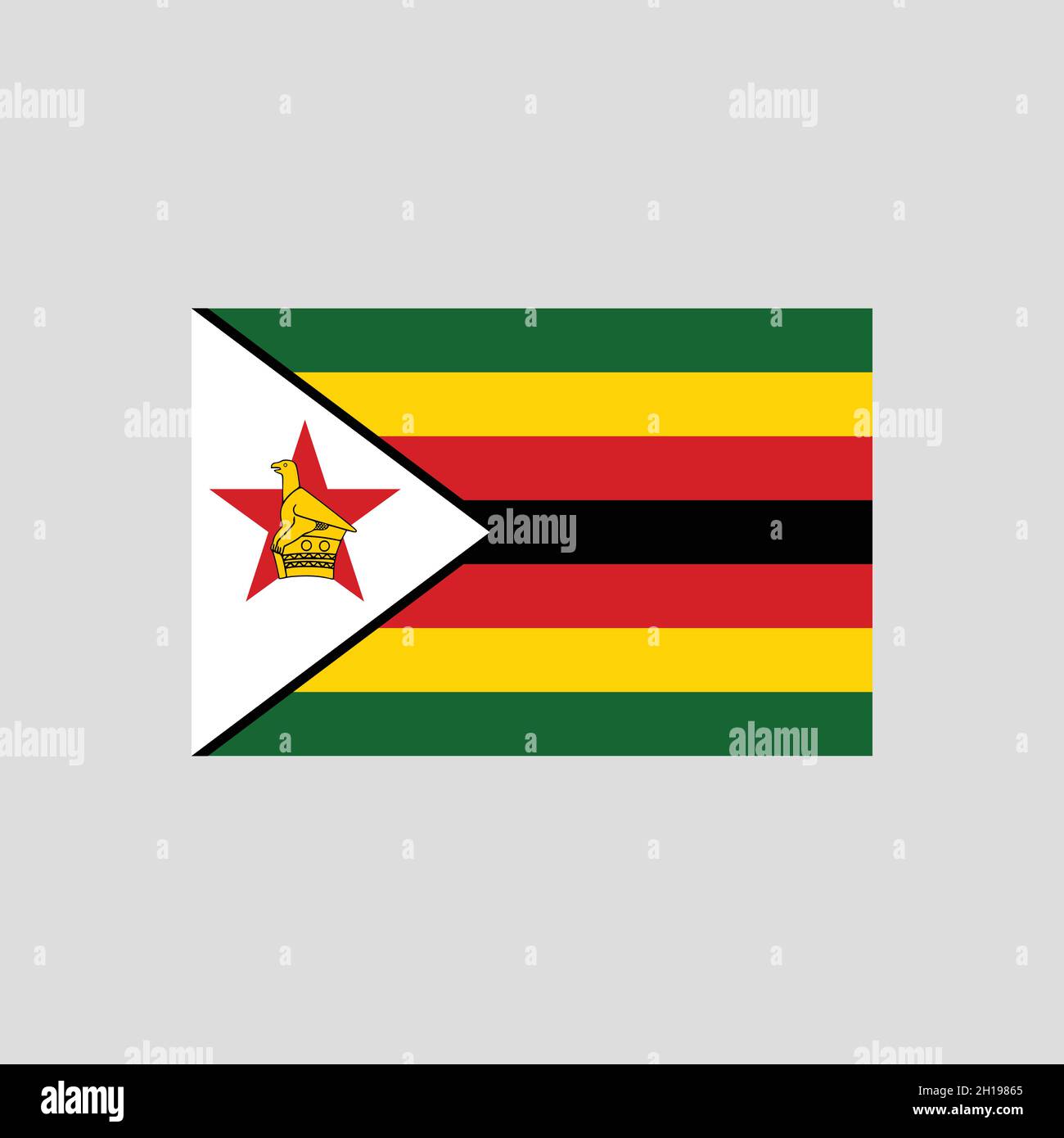 Flag of Zimbabwe color line element. Vector element for web page ...