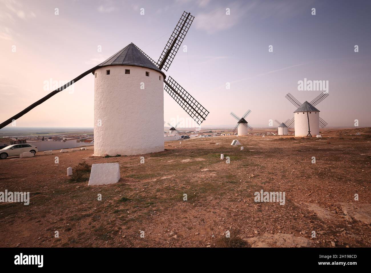 The Windmills of Campo de Criptana, Spain Stock Photo - Alamy