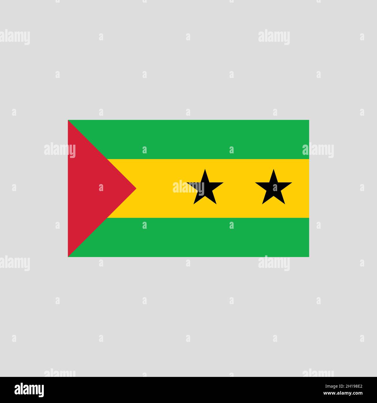 Flag of Sao Tome and Principe color line element. Vector element for ...