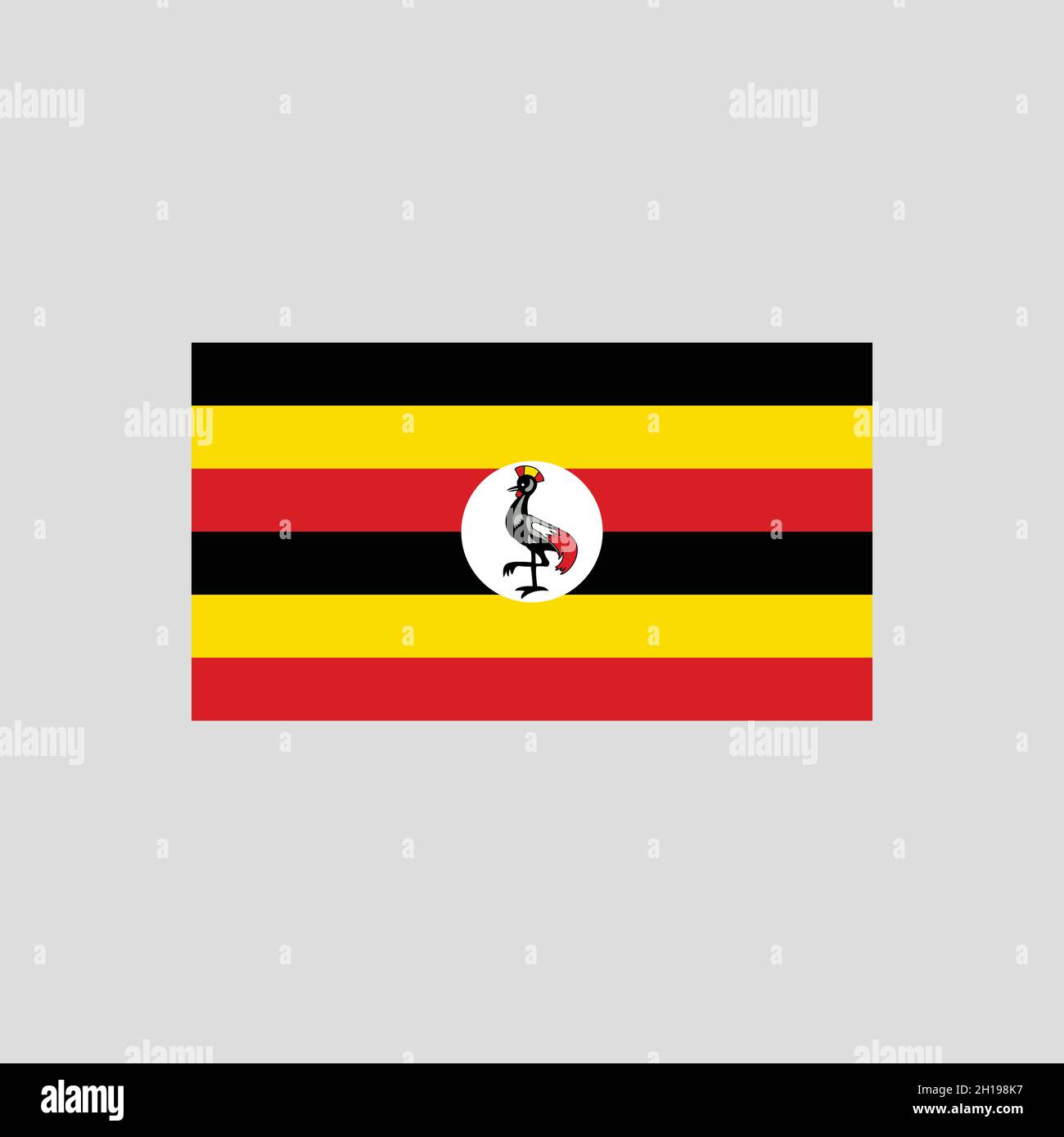 Flag of Uganda color line element. Vector element for web page, mobile ...