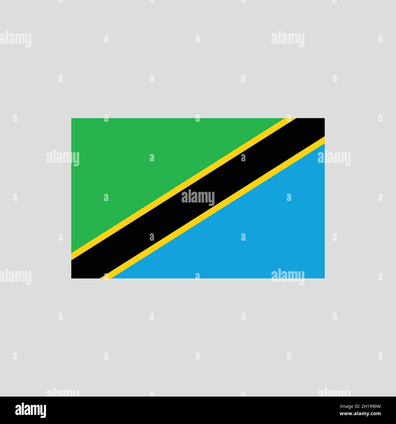 Flag of Tanzania color line element. Vector element for web page ...