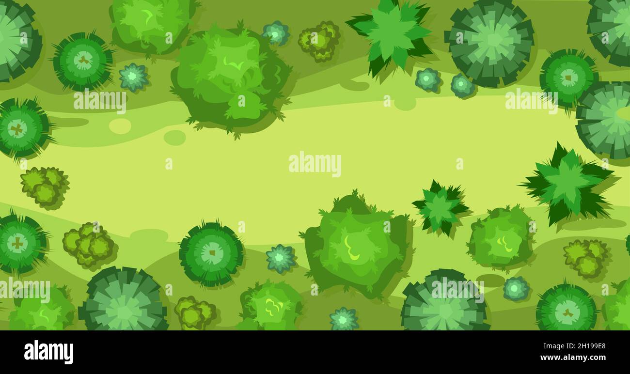 Beautiful summer landscape with trees. Clearing glade in forest. View ...