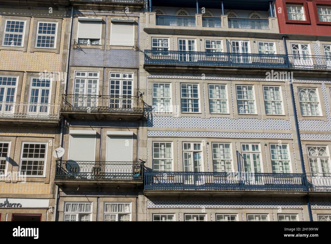 Portuguese style facade buildings in Porto, Portugal Stock Photo - Alamy