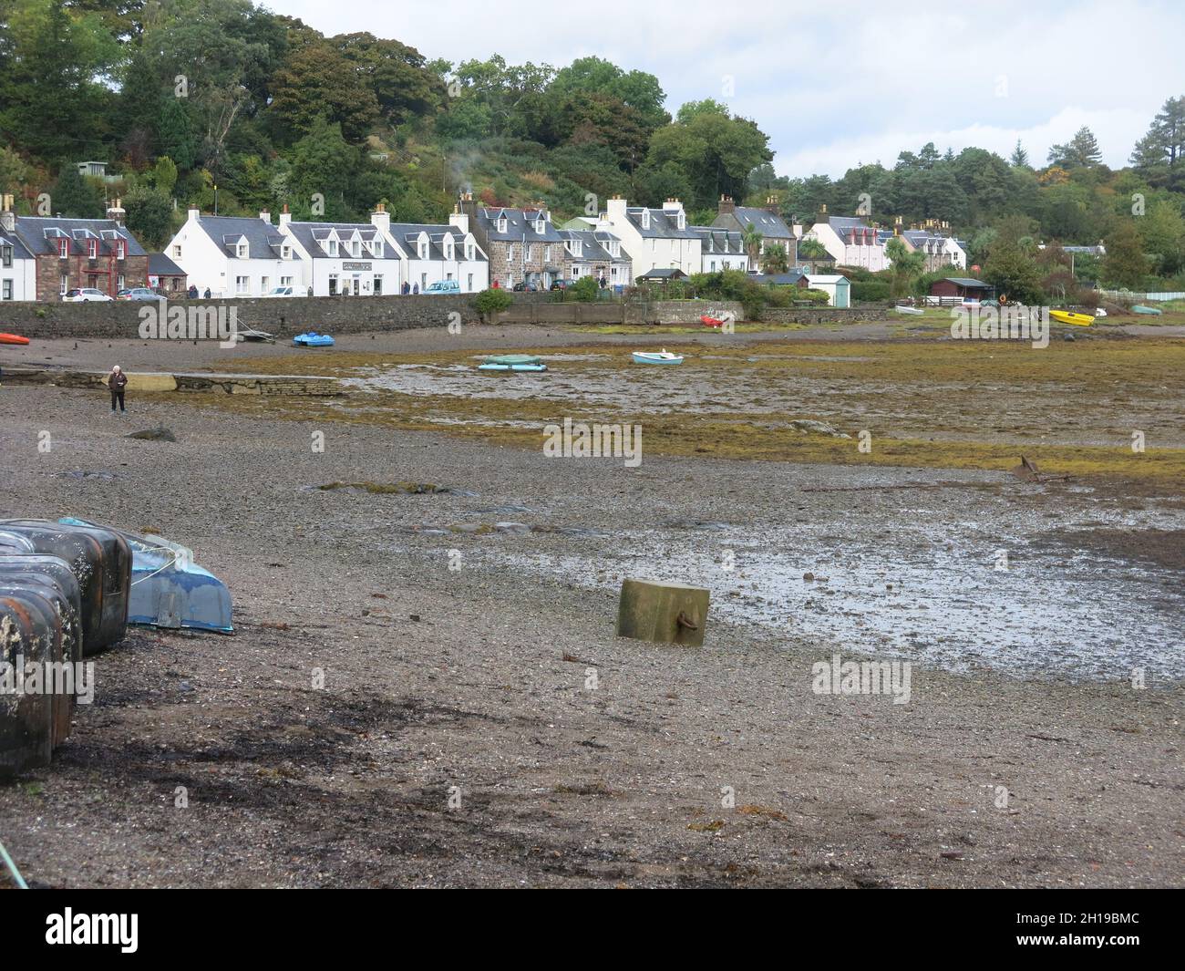 The sheltered bay and stunning autumn colours at the picturesque ...