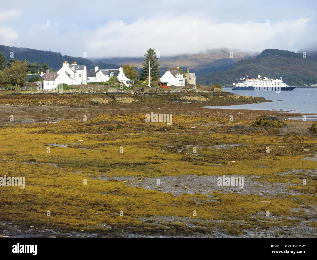 Cruising in the Western Isles of Scotland, October 2021: a ship is ...