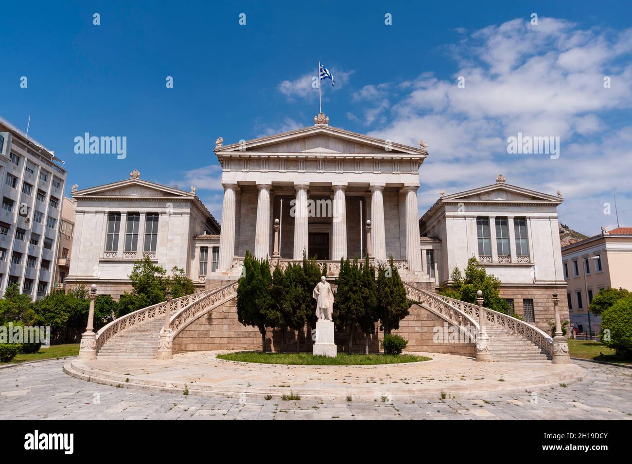 A scenic view of the National Library. Athens, Greece Stock Photo - Alamy