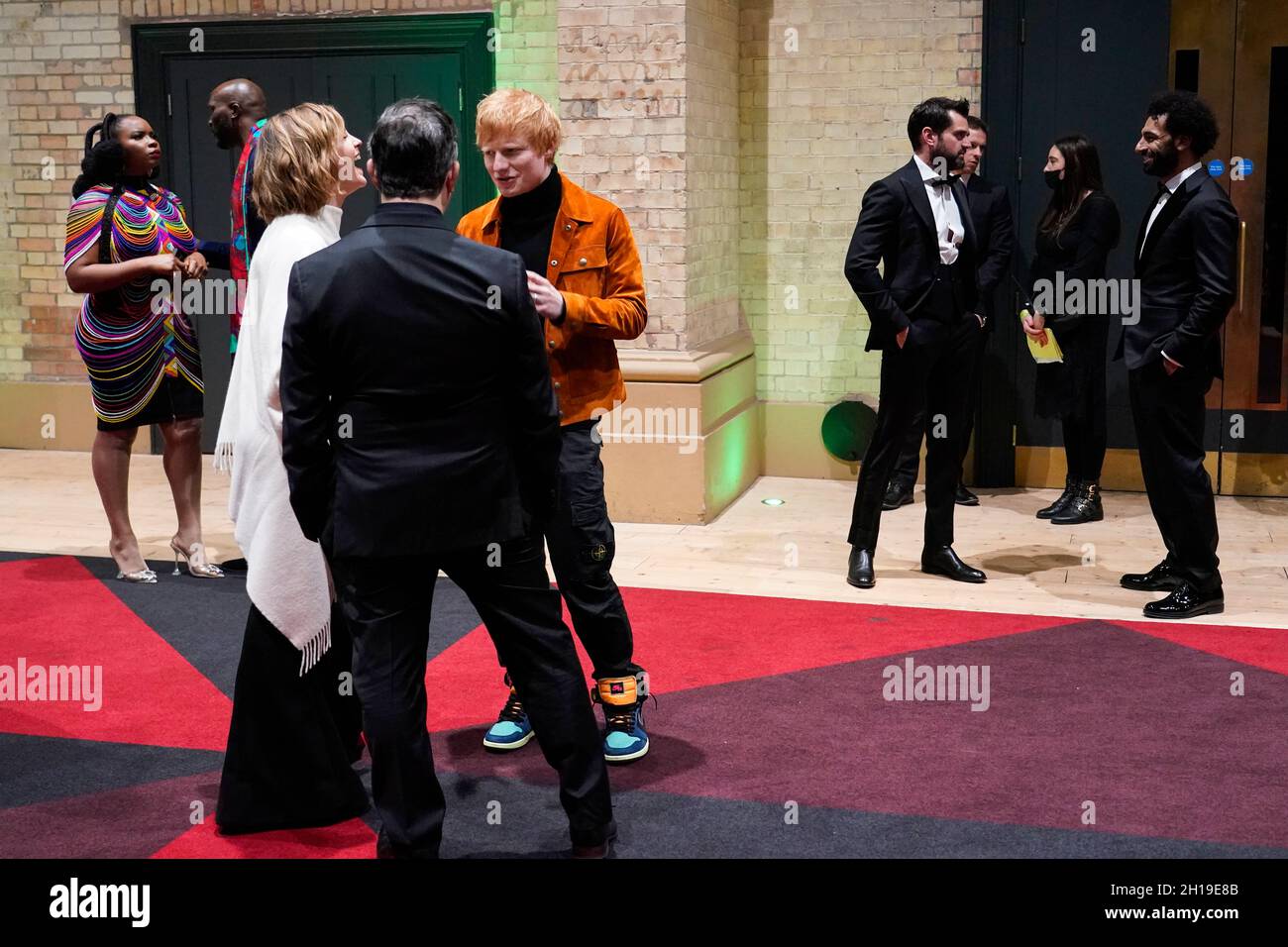 Emma Watson and Ed Sheeran during the first Earthshot Prize awards ...