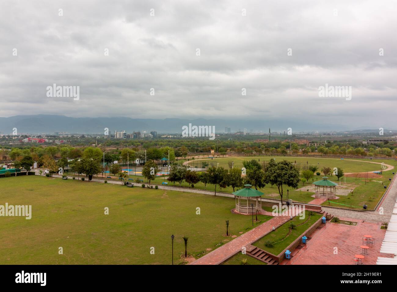 An aerial view of the National University of Computer and Emerging ...