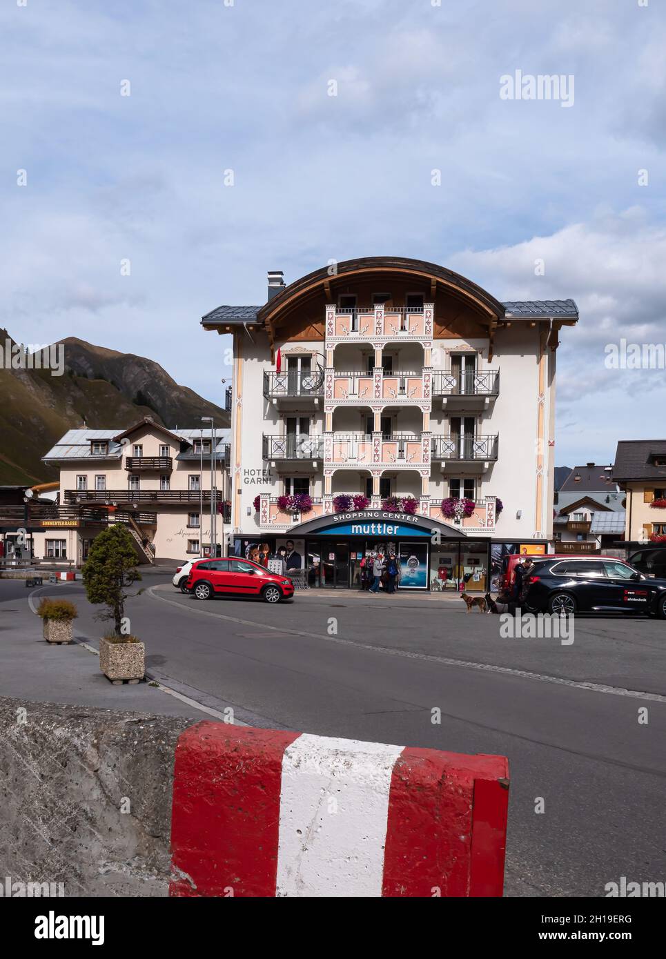 Samnaun, Switzerland - September 28, 2021: Samnaun is a high alpine ...
