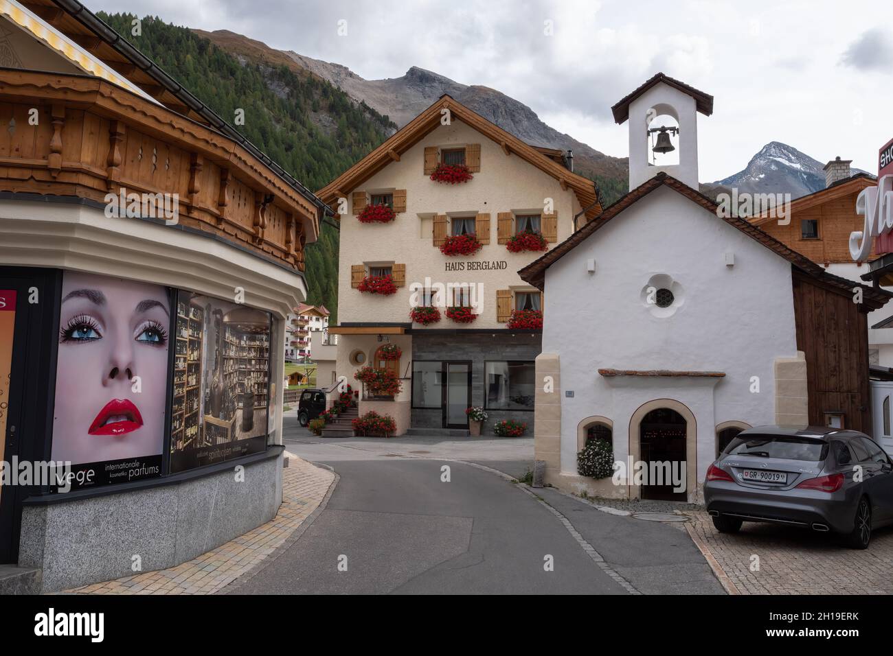 Samnaun, Switzerland - September 28, 2021: Samnaun is a high alpine ...