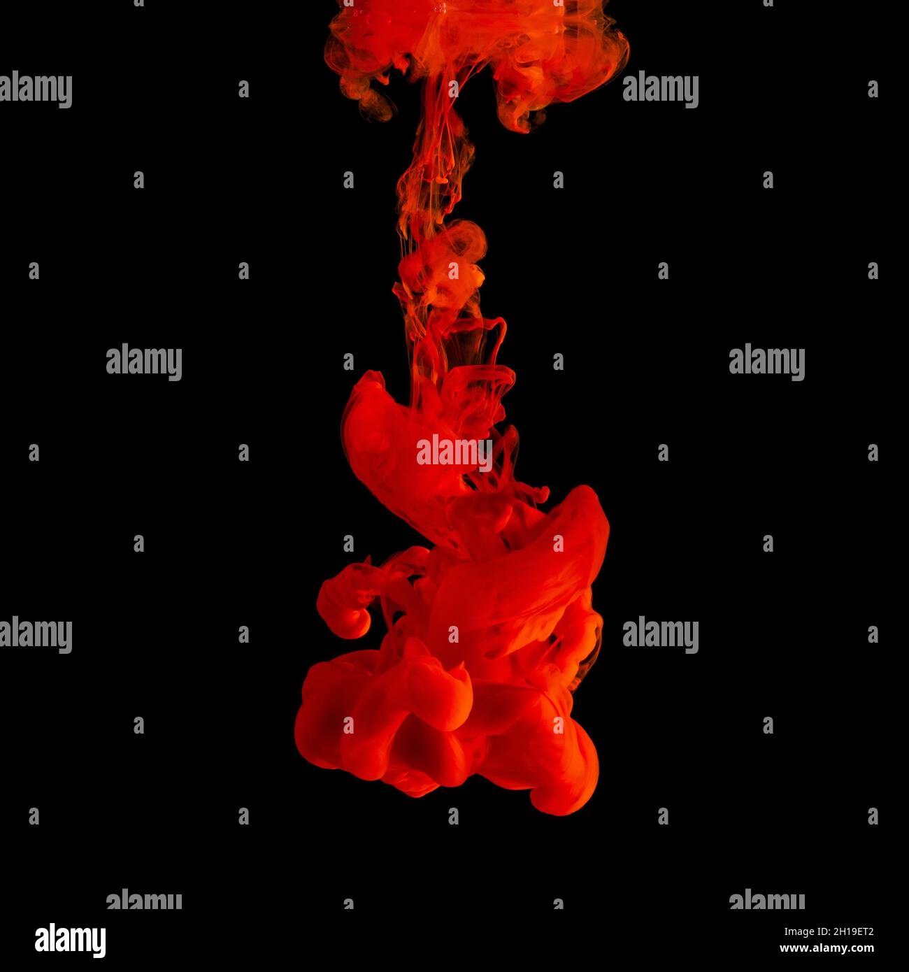 Red Ink In Water On Black