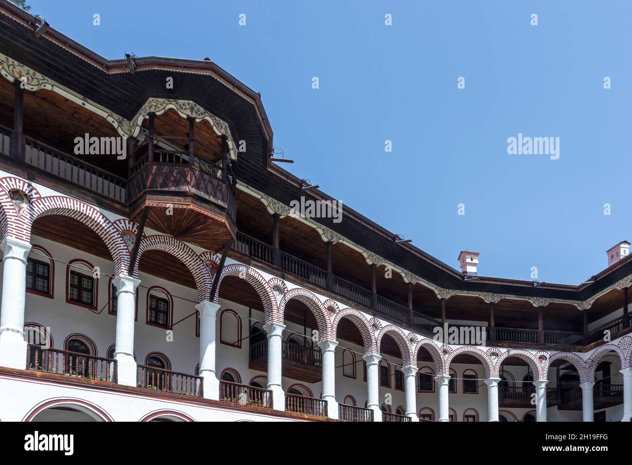 RILA MONASTERY, BULGARIA - JUNE 24, 2021: Inside view of Monastery of ...