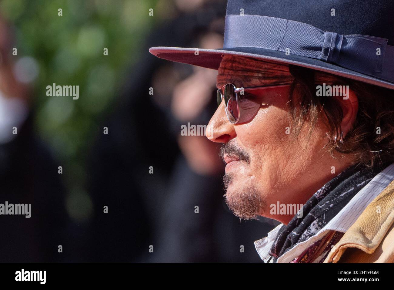 Rome, Italy, October 17, 2021: Johnny Depp attends the red carpet of ...
