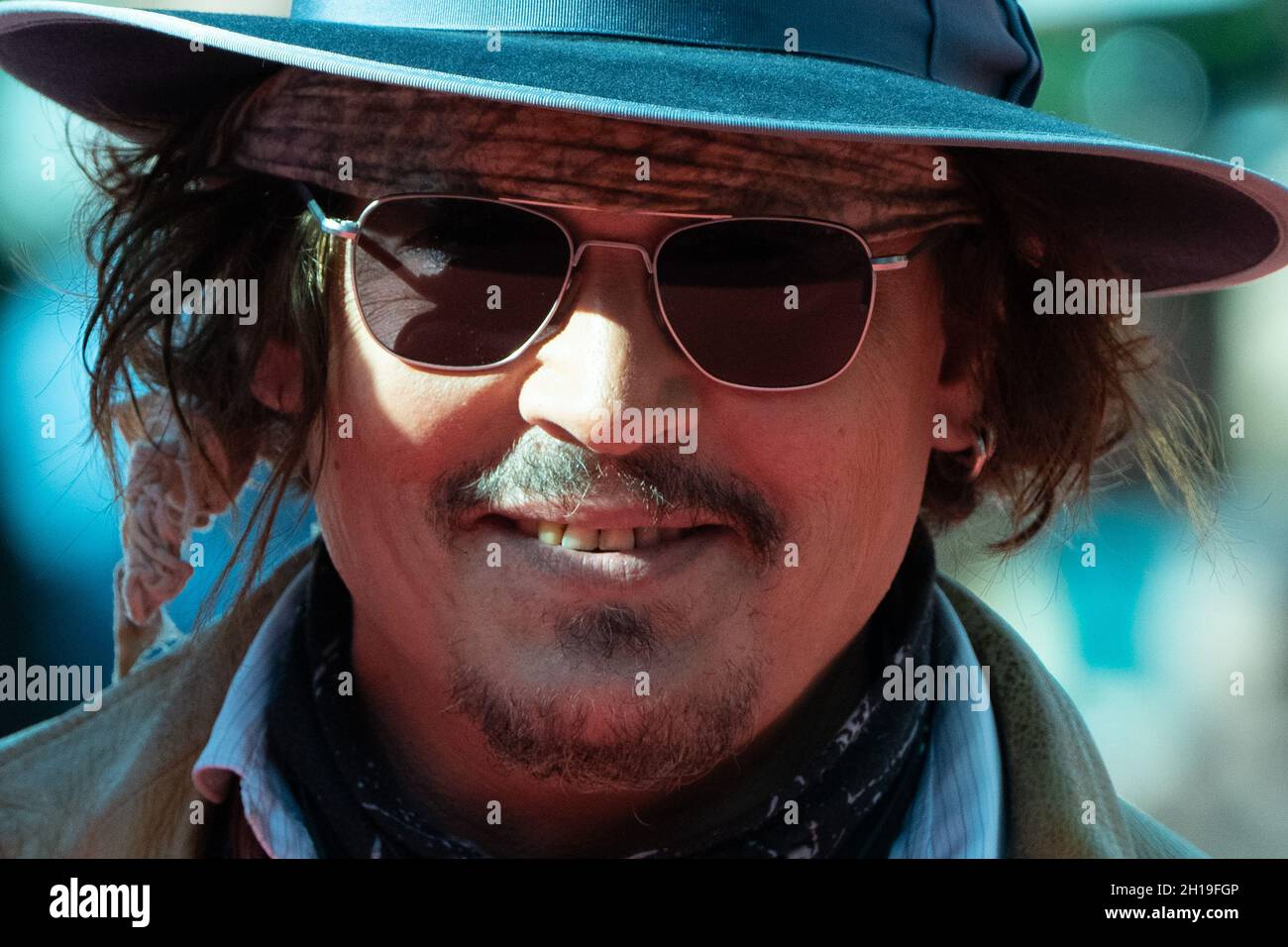 Rome, Italy, October 17, 2021: Johnny Depp attends the red carpet of ...