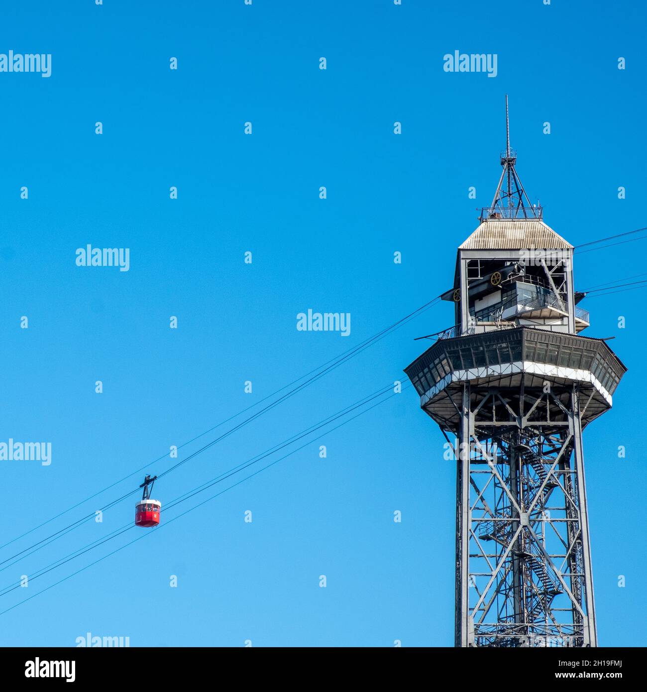 Cable car castle montjuic hi-res stock photography and images - Alamy