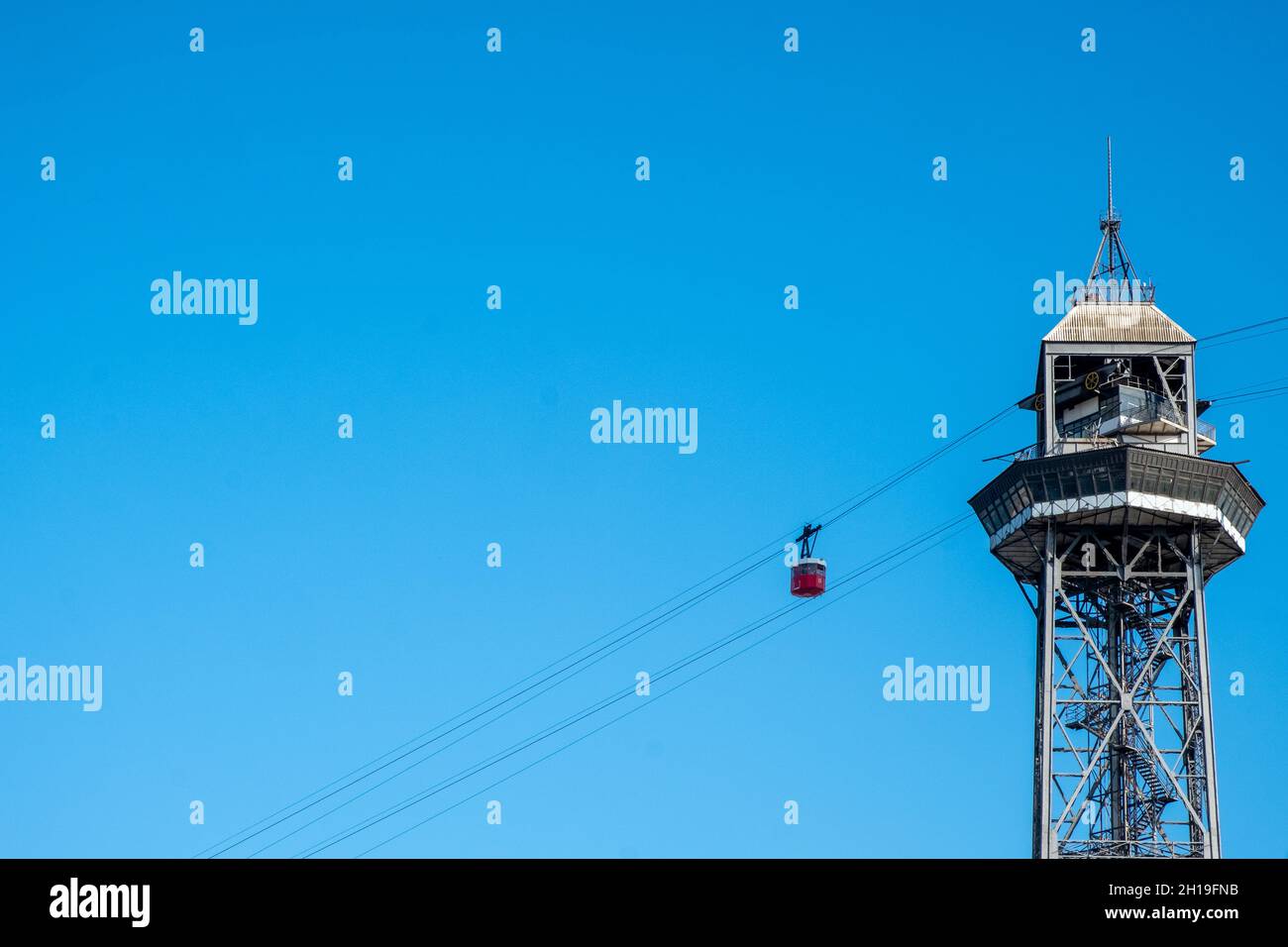 Cable car castle montjuic hi-res stock photography and images - Alamy