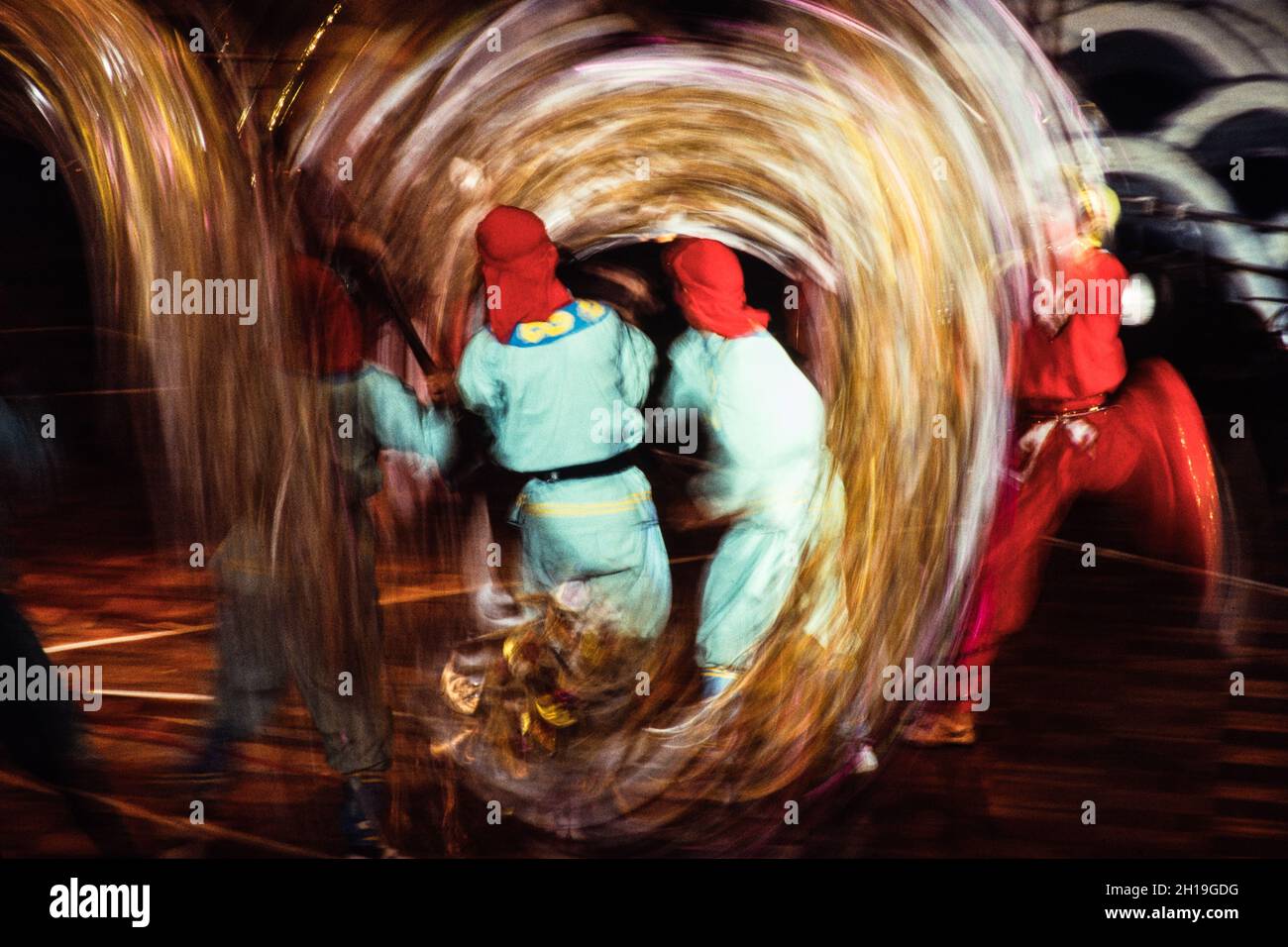 Dancers in the National Dragon Dance Competition in Beijing, China ...