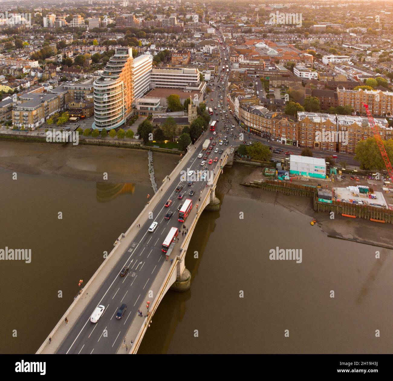 Wandsworth bridge at night hi-res stock photography and images - Alamy